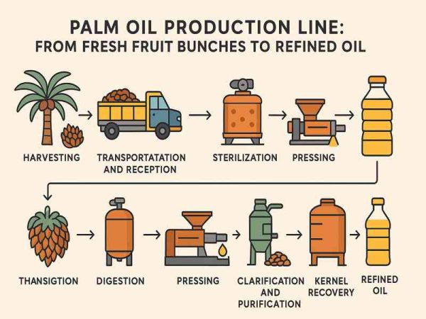 Palm Oil Production Line: From Fresh Fruit Bunches to Refined Oil ...